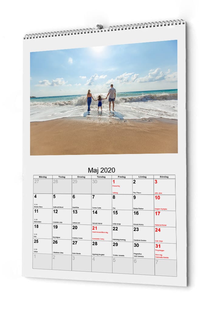 Fotokalender 2020 vecko-, helg- & namnsdagar NU 25% | fotoklok